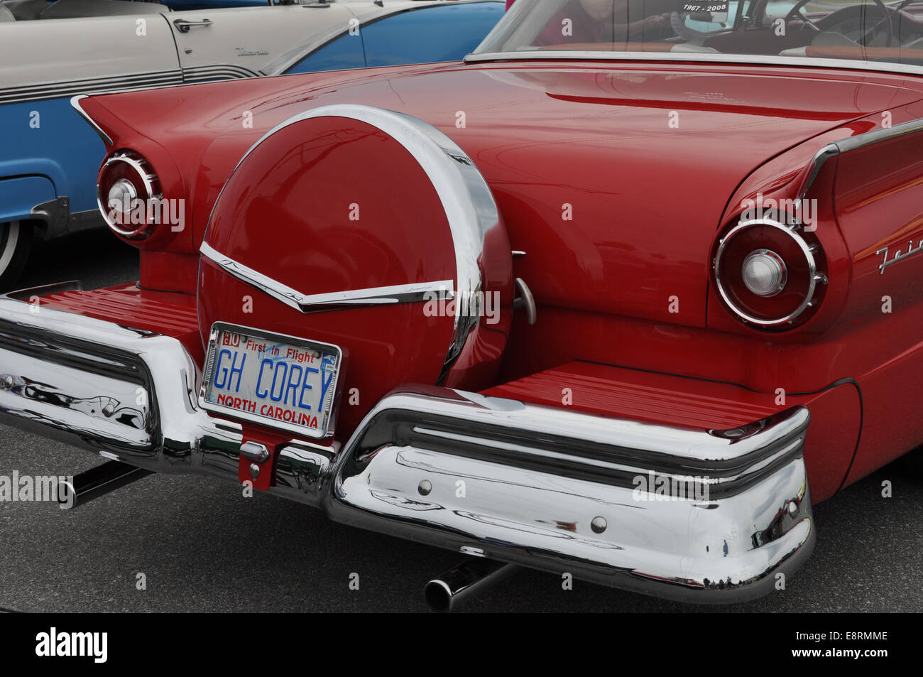 A 1957 Ford Fairlane 500 with rear Continental Kit Stock Photo - Alamy
