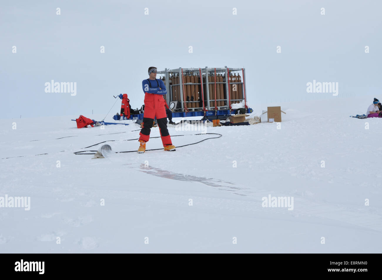 Getting ready to lay out a BARREL balloon to prepare for inflation. The ...