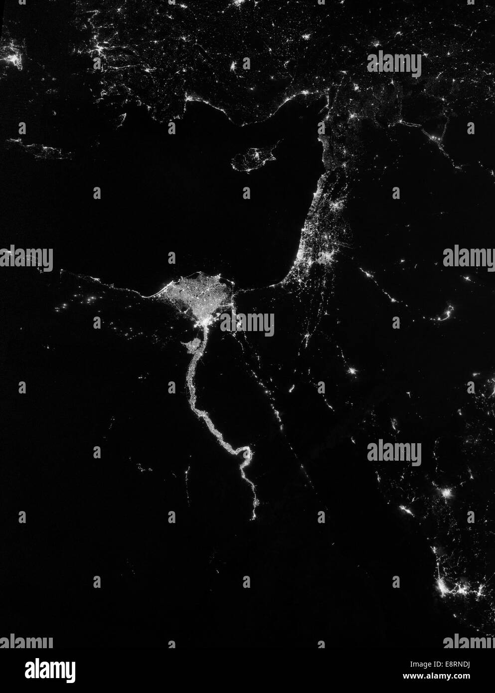 Nile river delta space night hi-res stock photography and images - Alamy