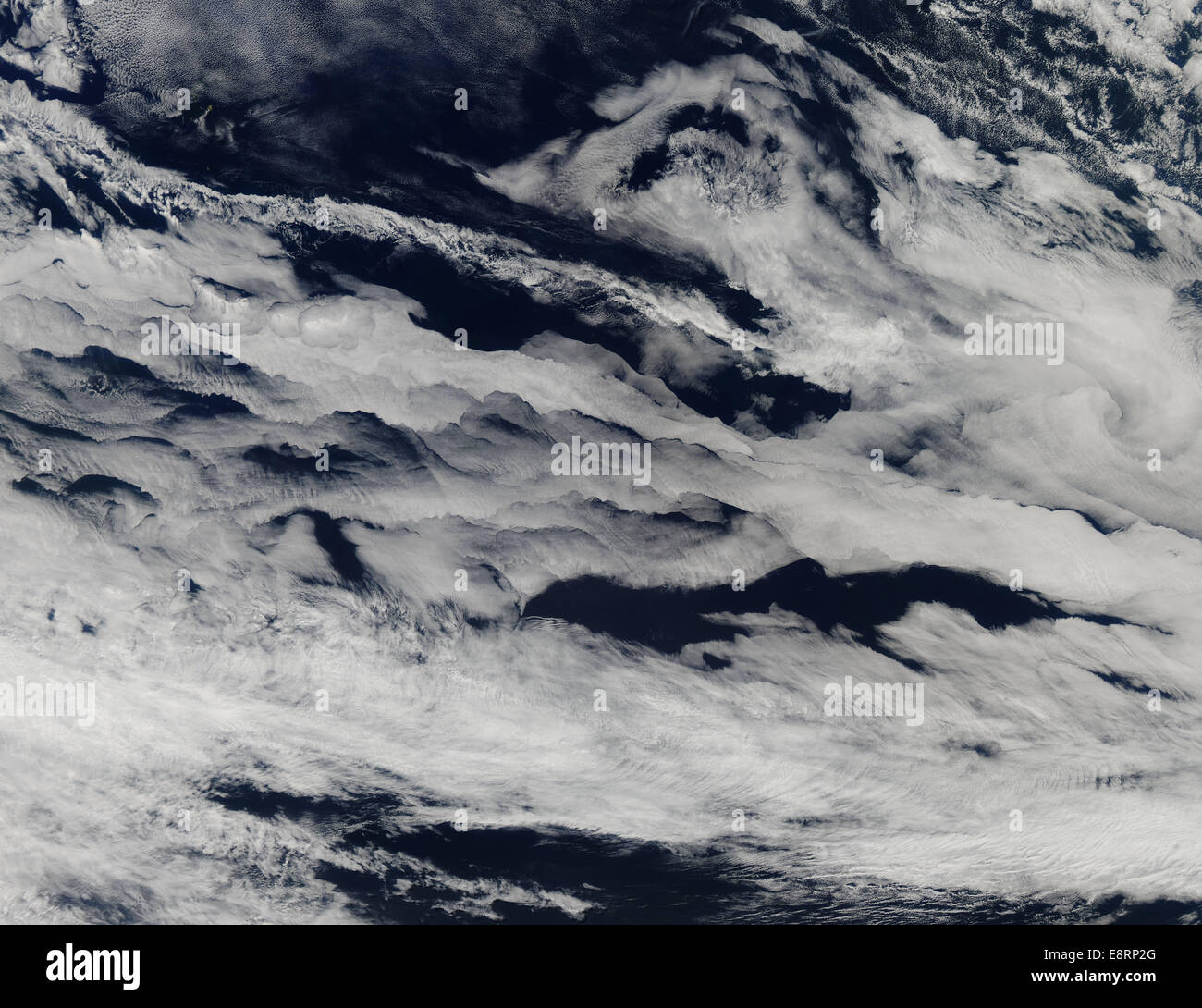 This image captures the cloud formations over the southern Indian Ocean ...