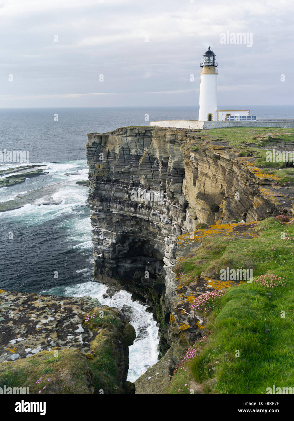 The cliffs at Noup Head with no up head lighthouse on Westray island ...