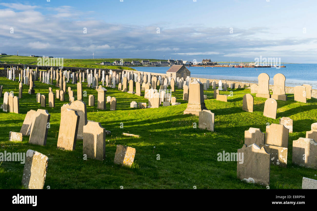 Pierowall village on Westray, St. Mary's Medieval Parish Church, Orkney ...