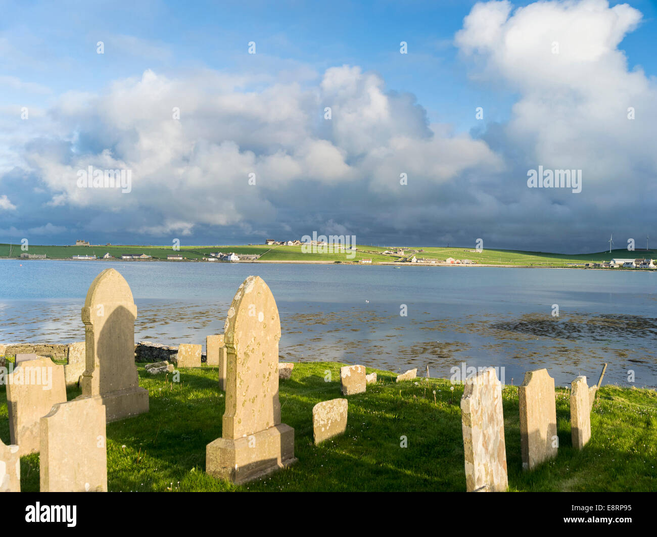 Pierowall village on Westray, St. Mary's Medieval Parish Church, Orkney ...