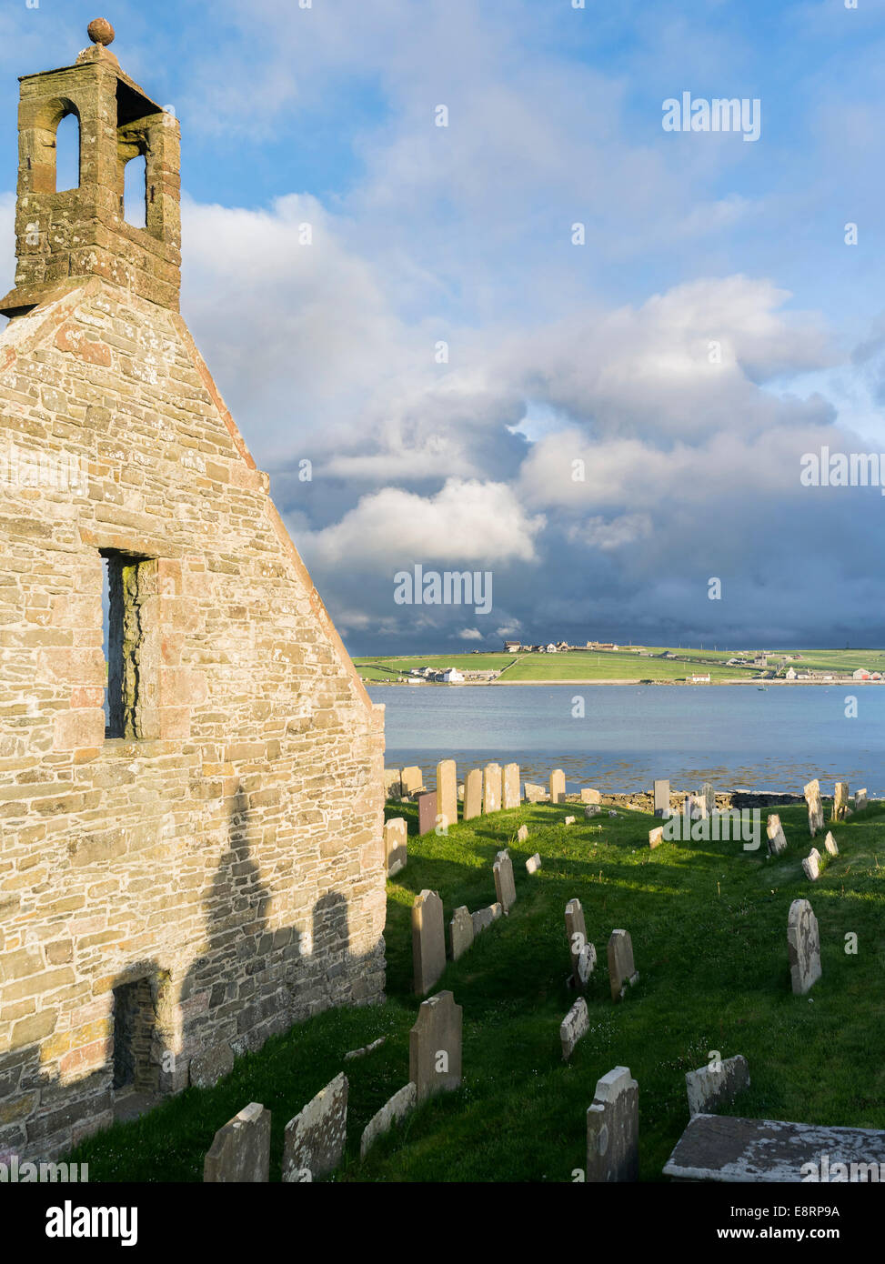 Pierowall village on Westray, St. Mary's Medieval Parish Church, Orkney ...