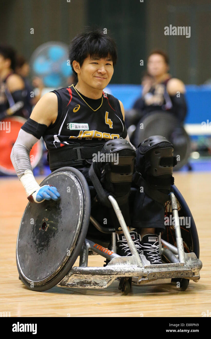China, Japan. 11th Oct, 2014. Masayuki Haga (JPN-B) Wheelchair Rugby ...
