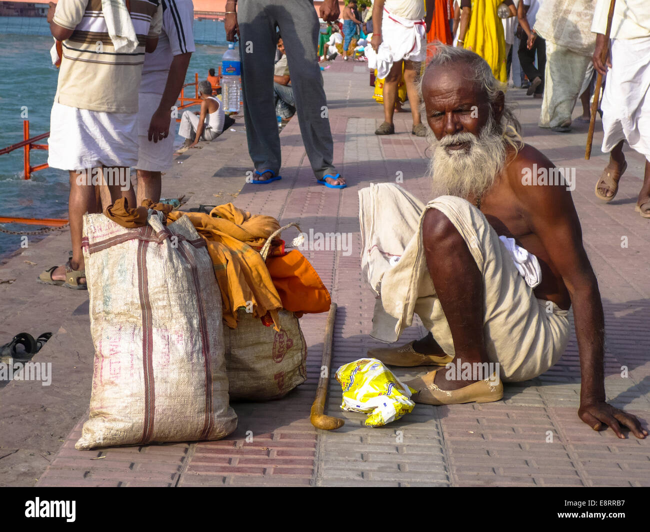 yogi or sadhu in rishikesh india Stock Photo - Alamy