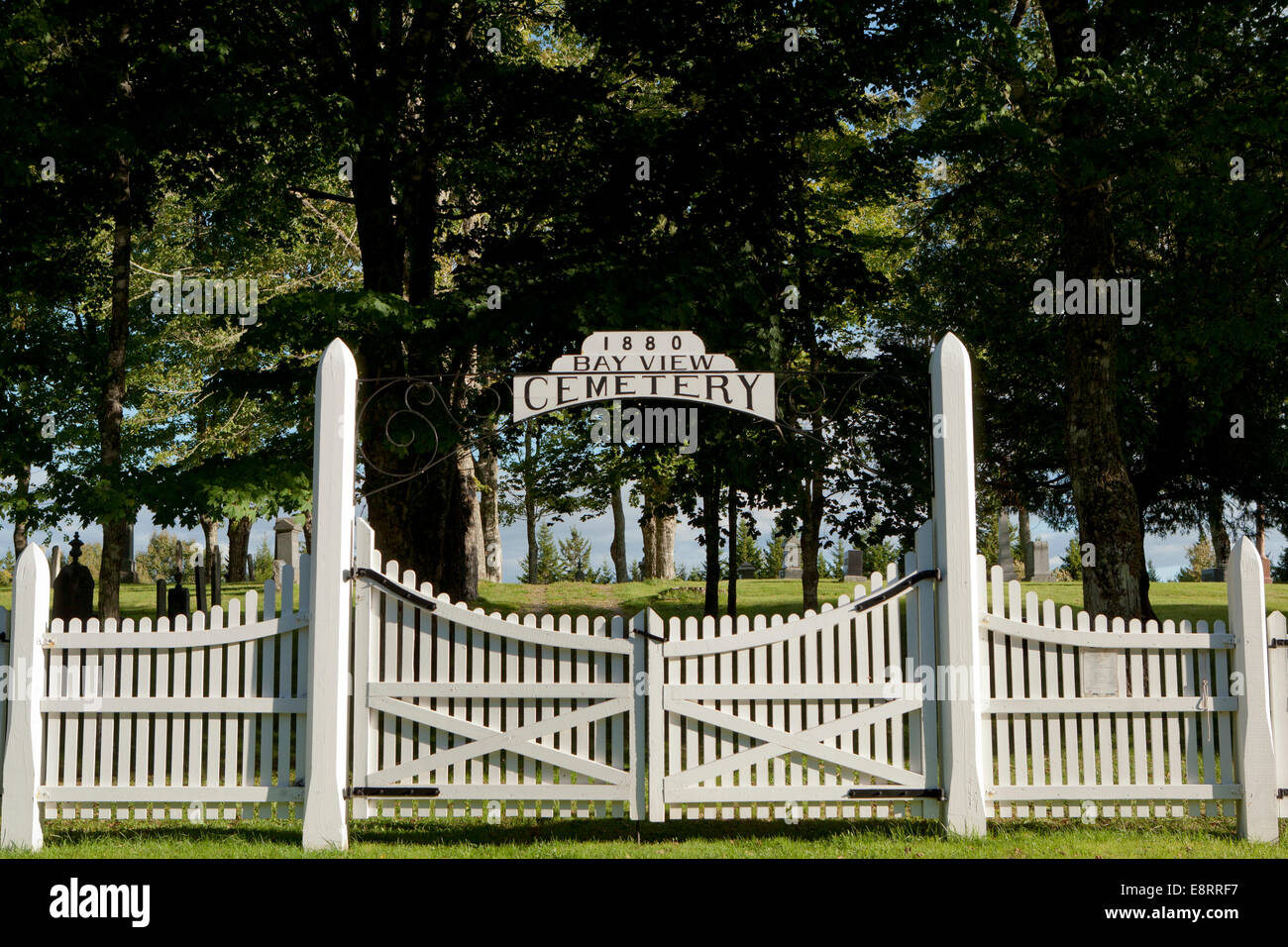 Entrance to Bay View Cemetery 1880 - Mary's Point Road, New Brunswick ...