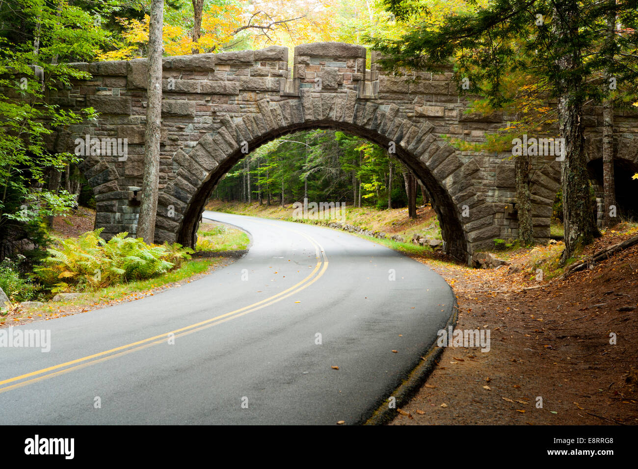 Stone Bridge - Acadia National Park - Bar Harbor, Maine USA Stock Photo ...