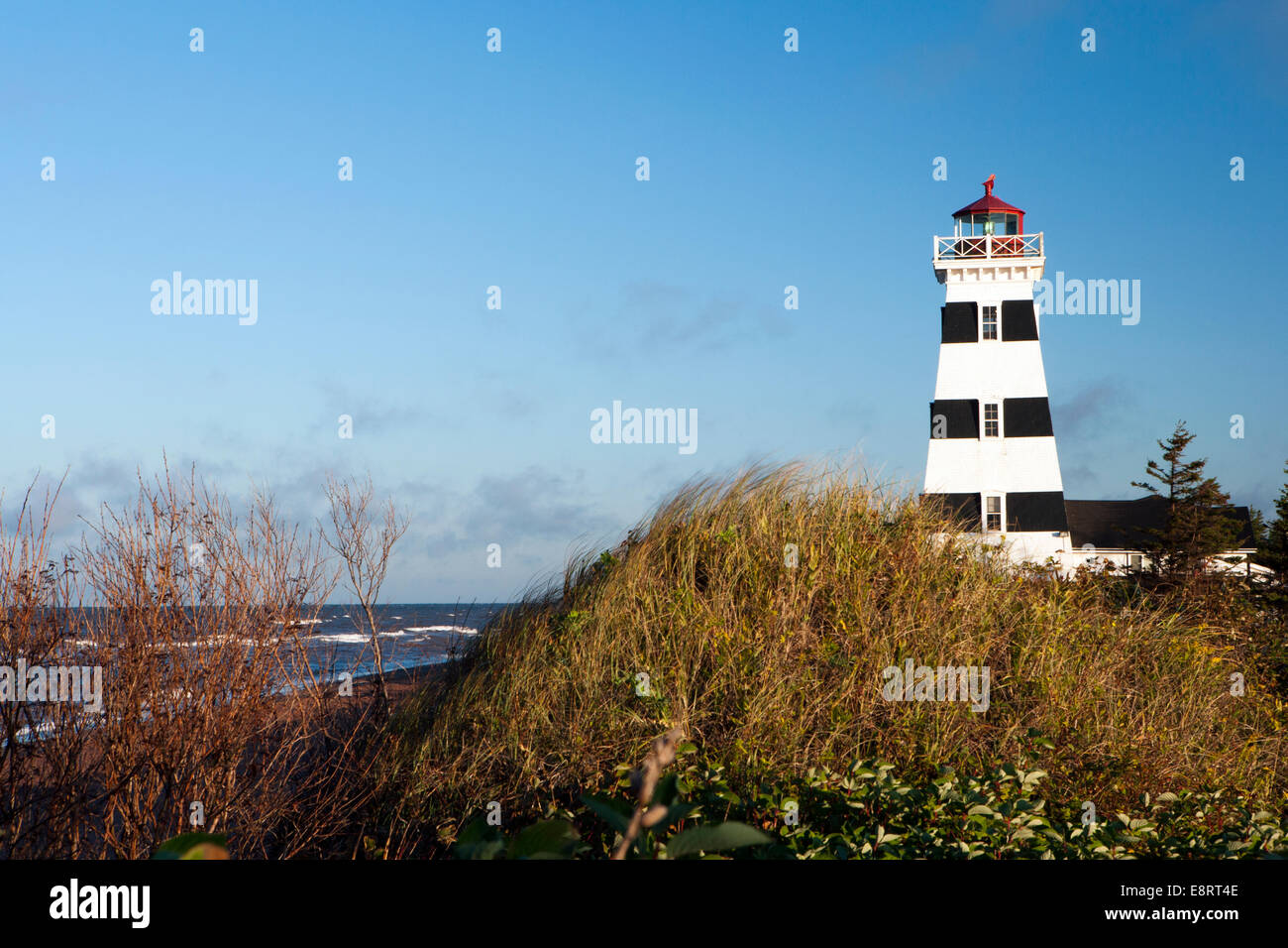 West Point Lighthouse - West Point, Prince Edward Island, Canada Stock ...