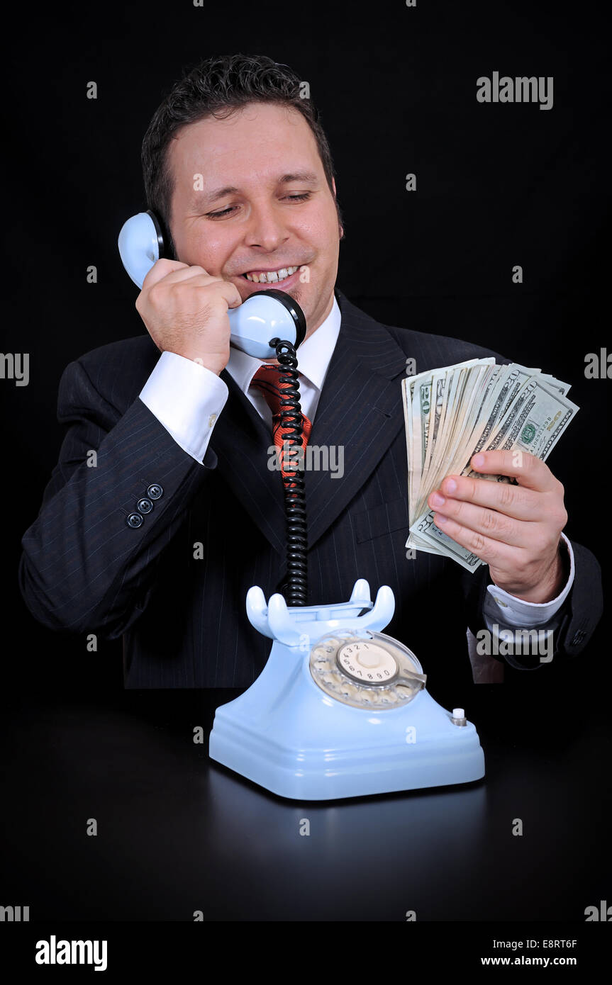 Studio Shot: Good Business Deal concept on the black background Stock ...