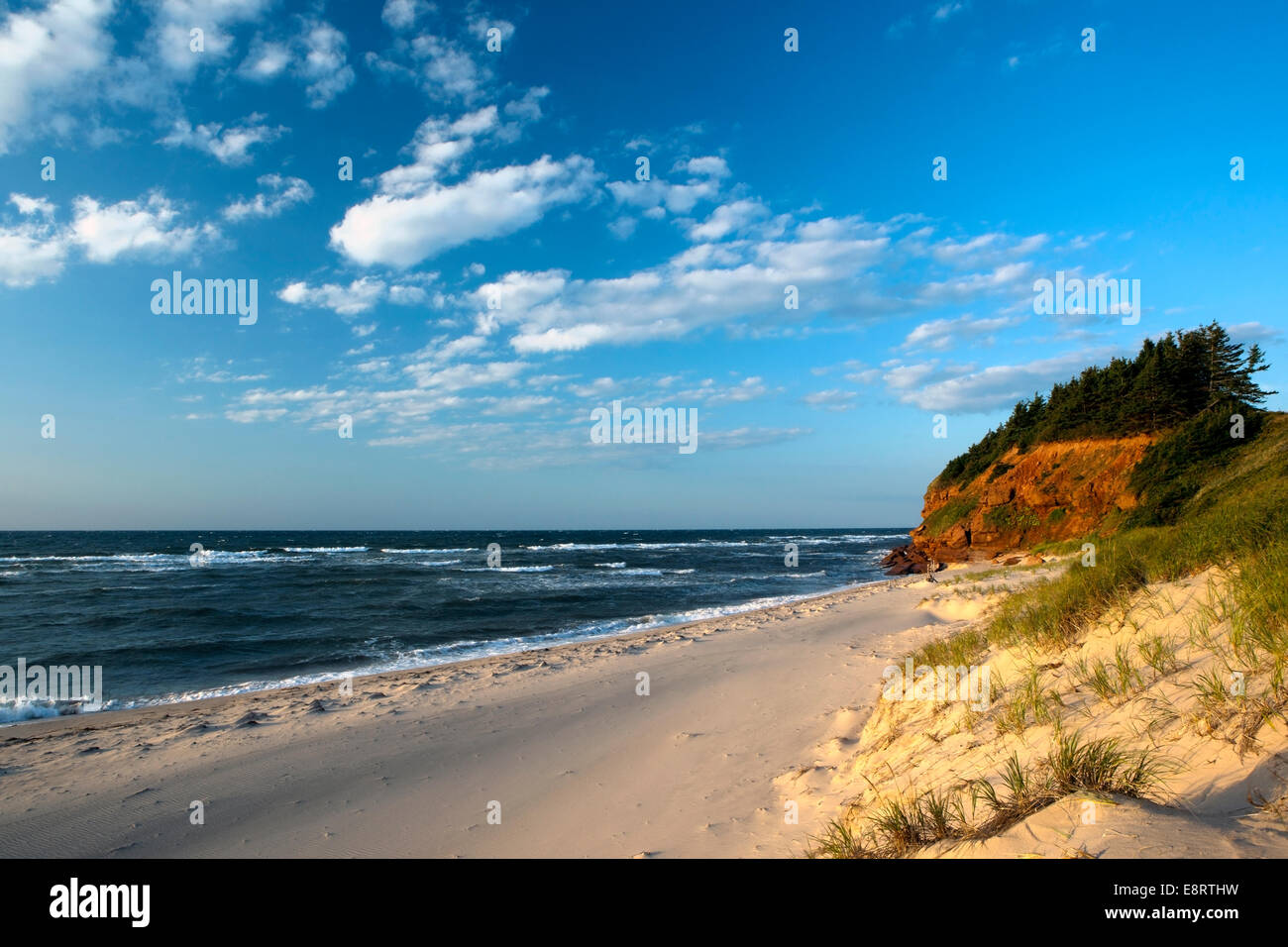 Dunes on Basin Head Beach - Souris, Prince Edward Island, Canada Stock ...