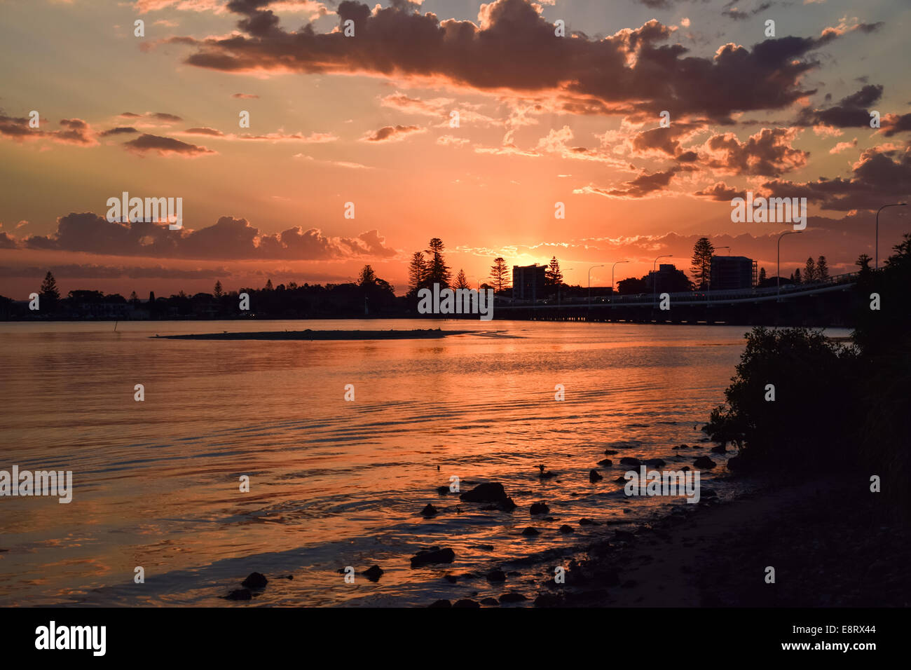 Sunset at Forster NSW Australia Stock Photo - Alamy