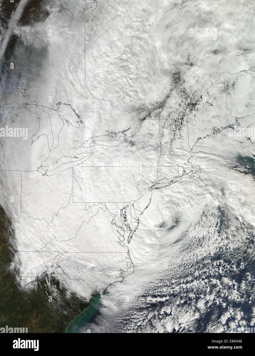 NASA captured images of Hurricane Sandy as it made landfall in October ...