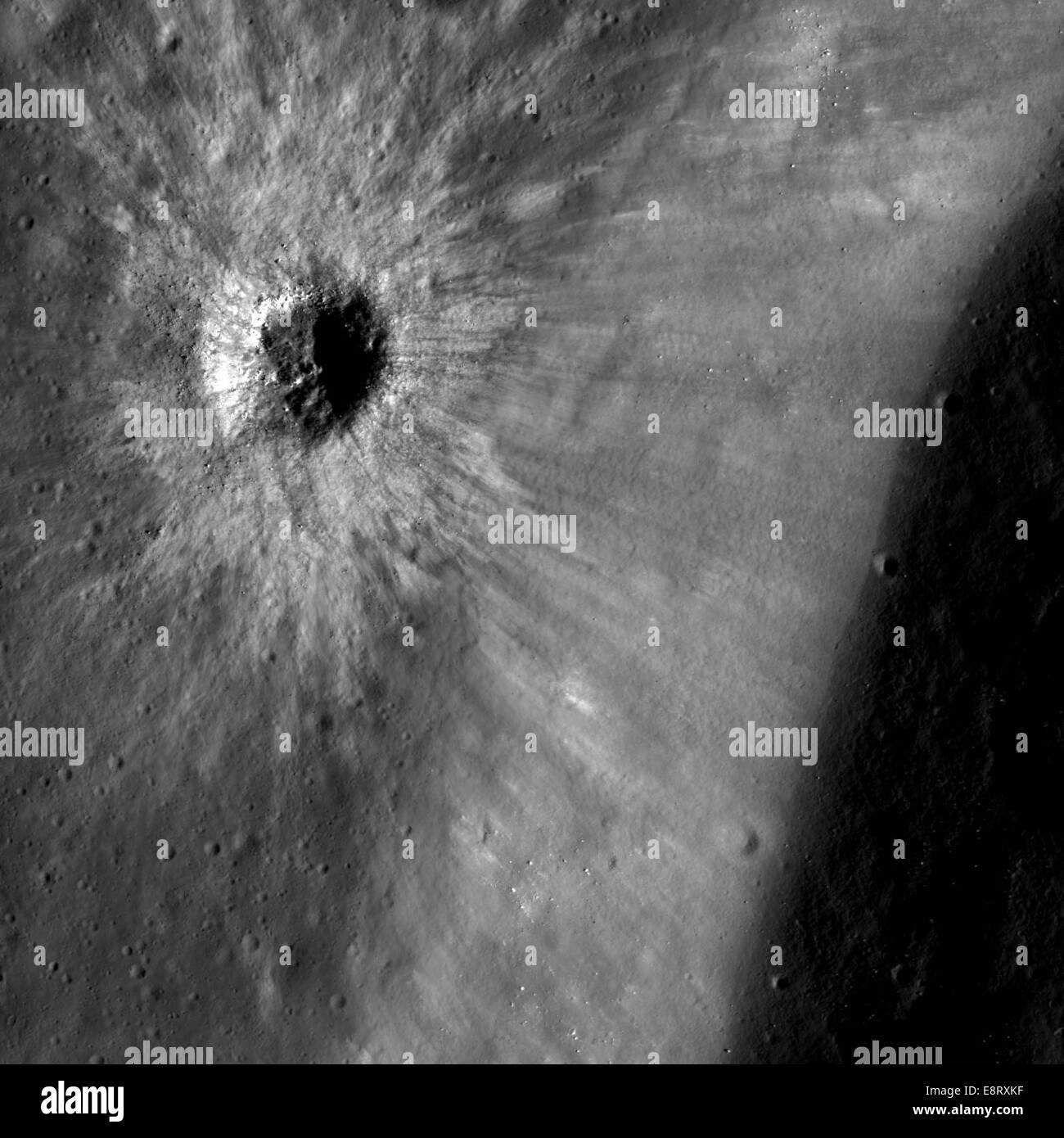 NASA's Lunar Reconnaissance Orbiter (LRO) captures an image of a newly ...
