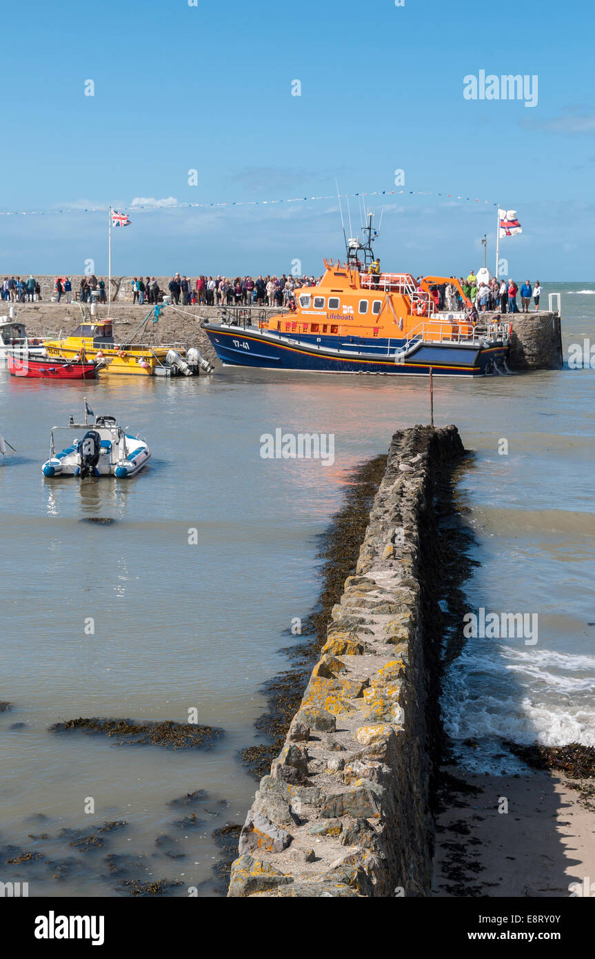 Cemaes Bay Anglesey North Wales on the R.N.L.I. Lifeboat day August ...