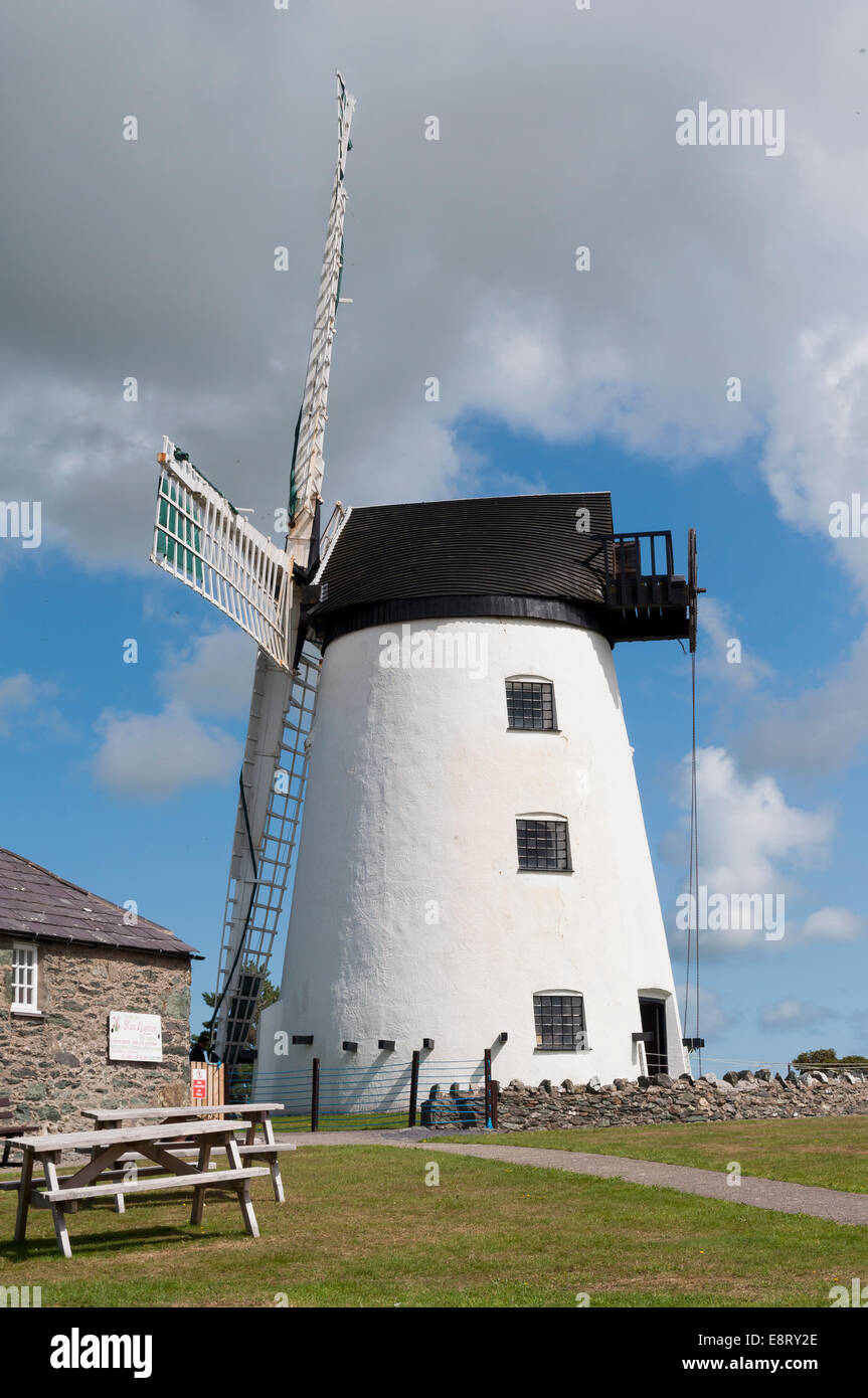 Melin Llynnon Windmill Llanddeusant on Anglesey North Wales Stock Photo ...