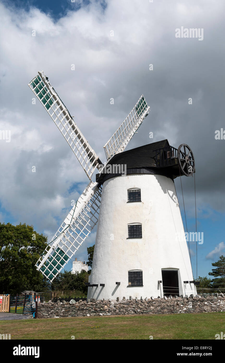 Melin Llynnon Windmill Llanddeusant on Anglesey North Wales Stock Photo ...