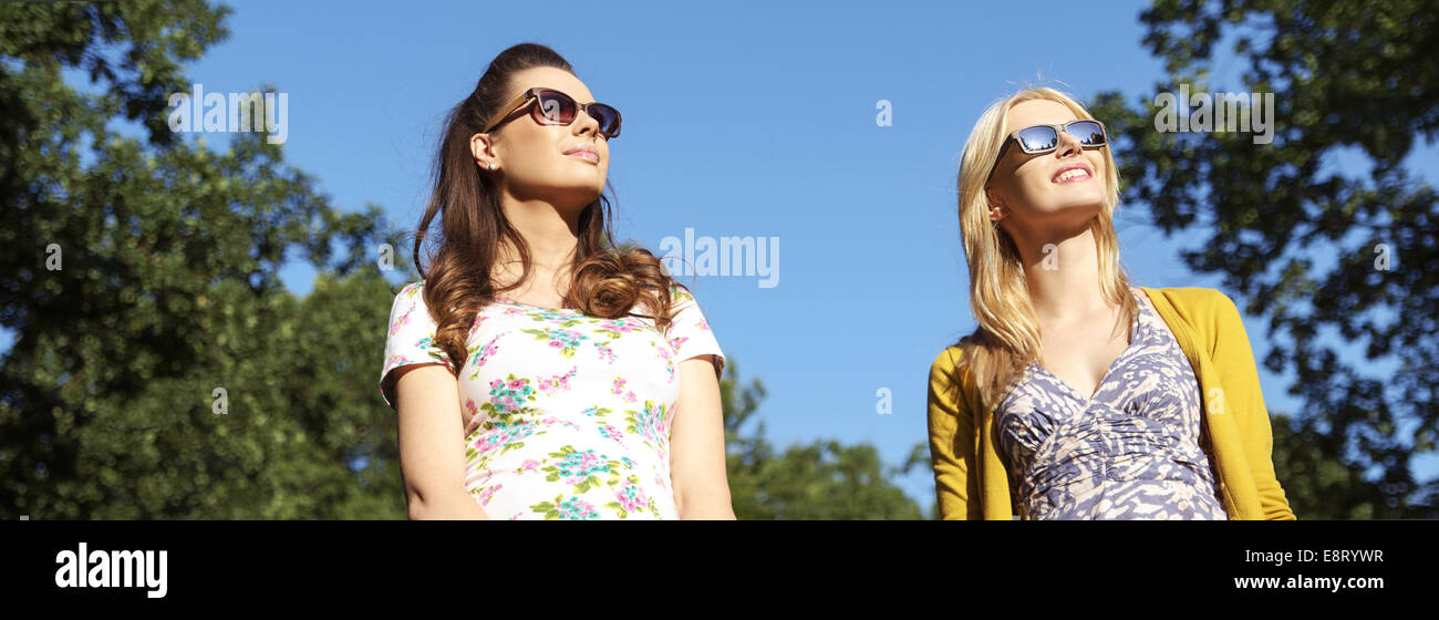 Portrait of the women in the park Stock Photo - Alamy