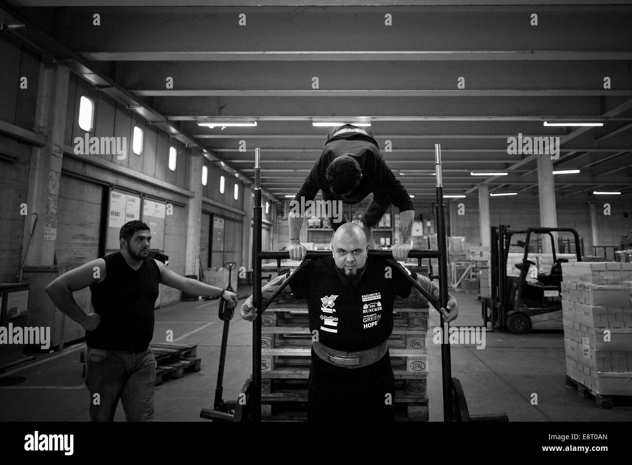 Switzerland, Bedano, Paolo Sagliocco Strongman and Kevin Delcò ...