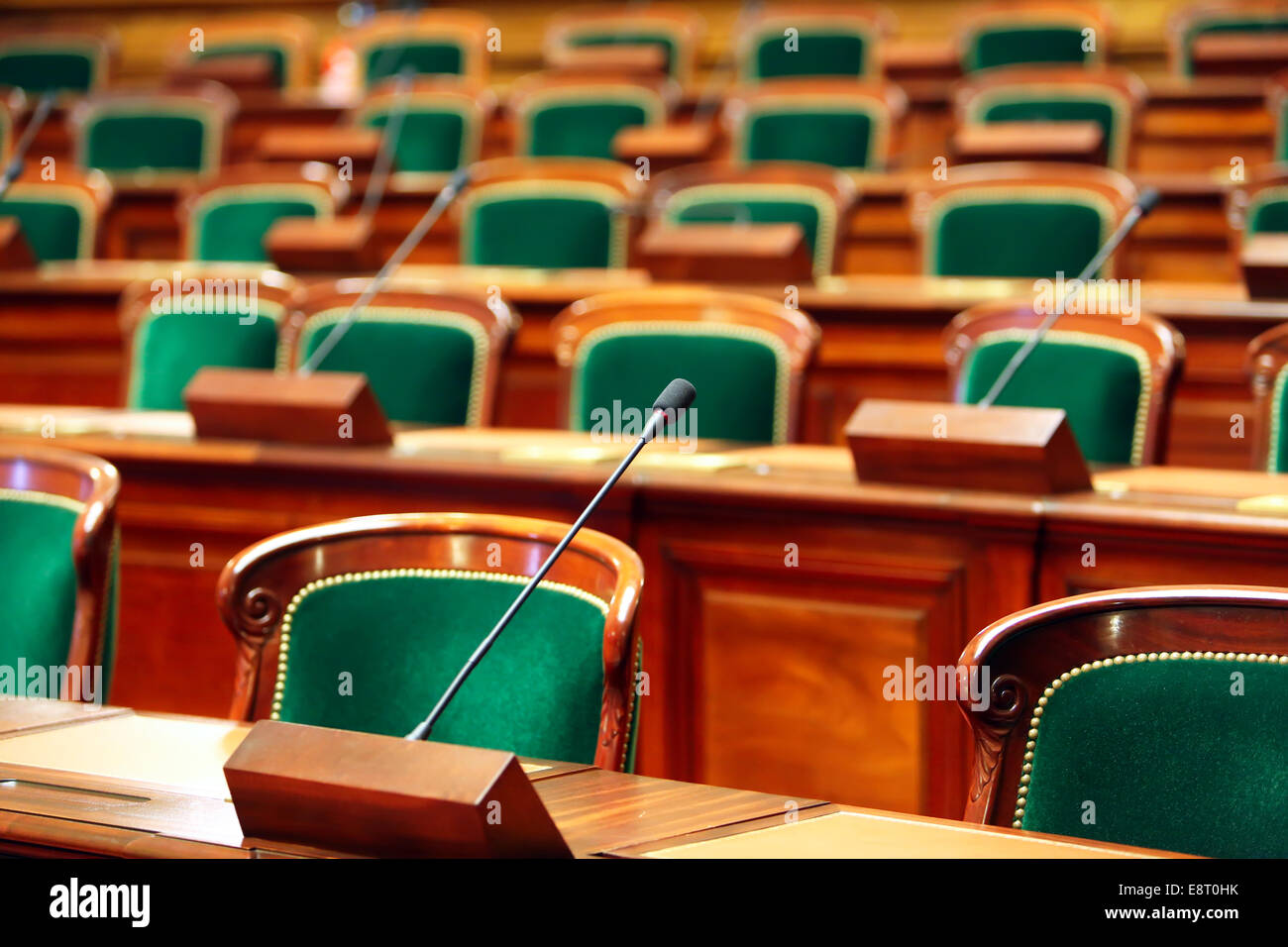 Empty conference room microphone hi-res stock photography and images ...