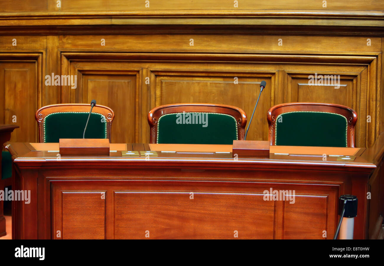Empty Courtroom Scene