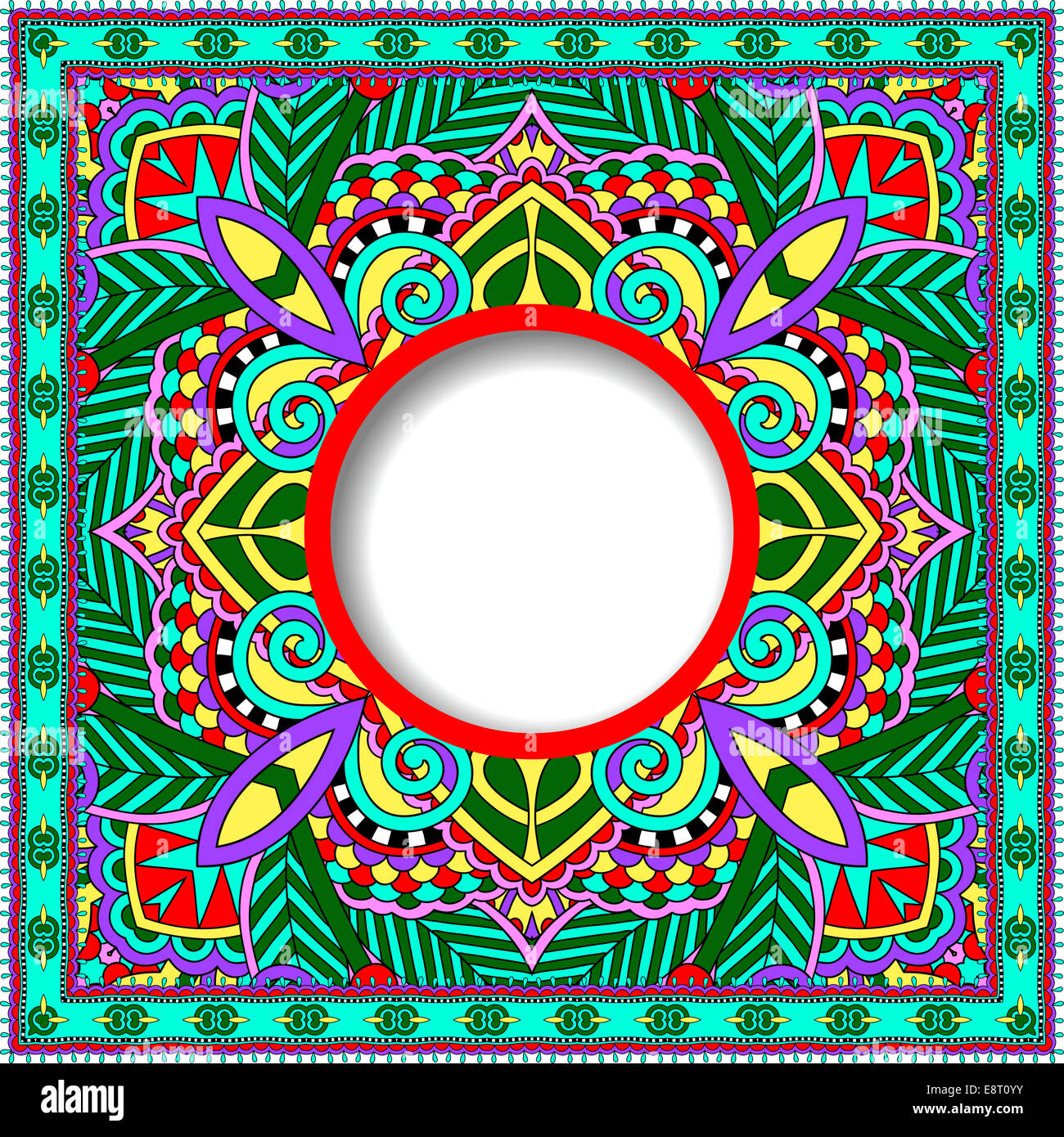 decorative pattern of ukrainian ethnic carpet design with place Stock ...