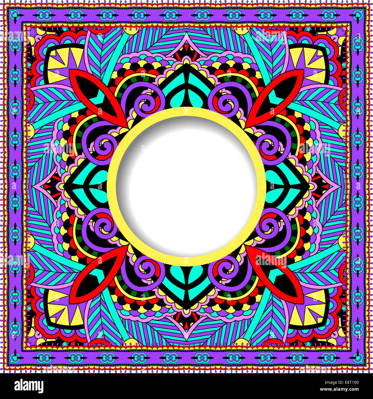 decorative pattern of ukrainian ethnic carpet design with place Stock ...