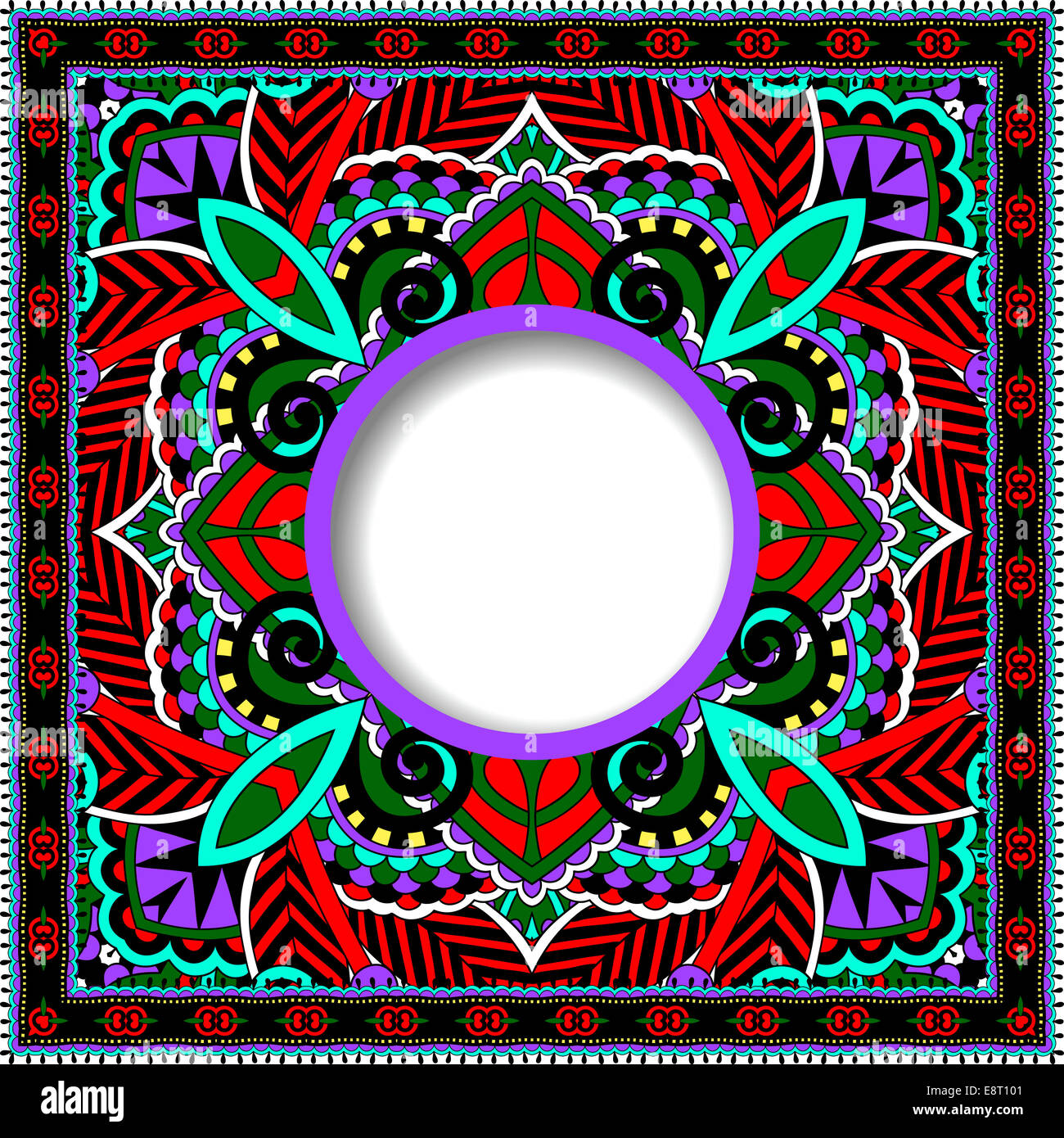 decorative pattern of ukrainian ethnic carpet design with place Stock ...