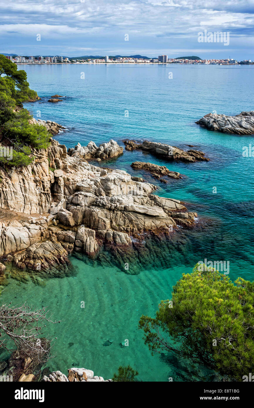 Detail of the Spanish coast (Costa Brava Stock Photo - Alamy