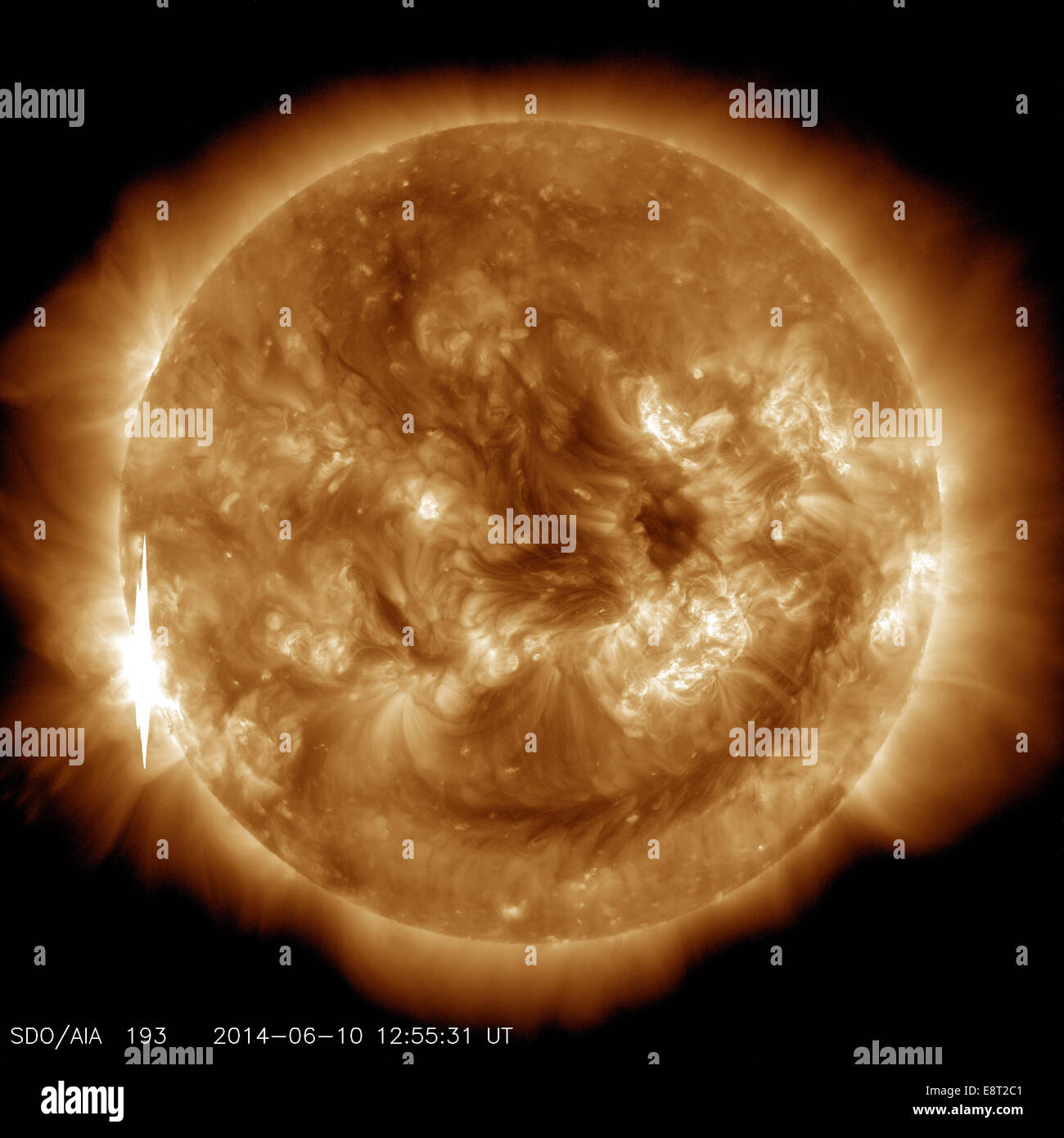 NASA’s Solar Dynamics Observatory (SDO) captures images of solar flares ...