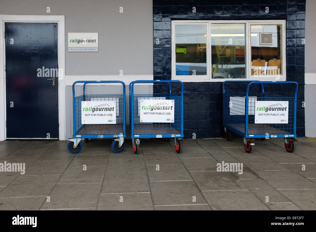 Rail Gourmet, a rail catering company, office with trolleys trollies ...
