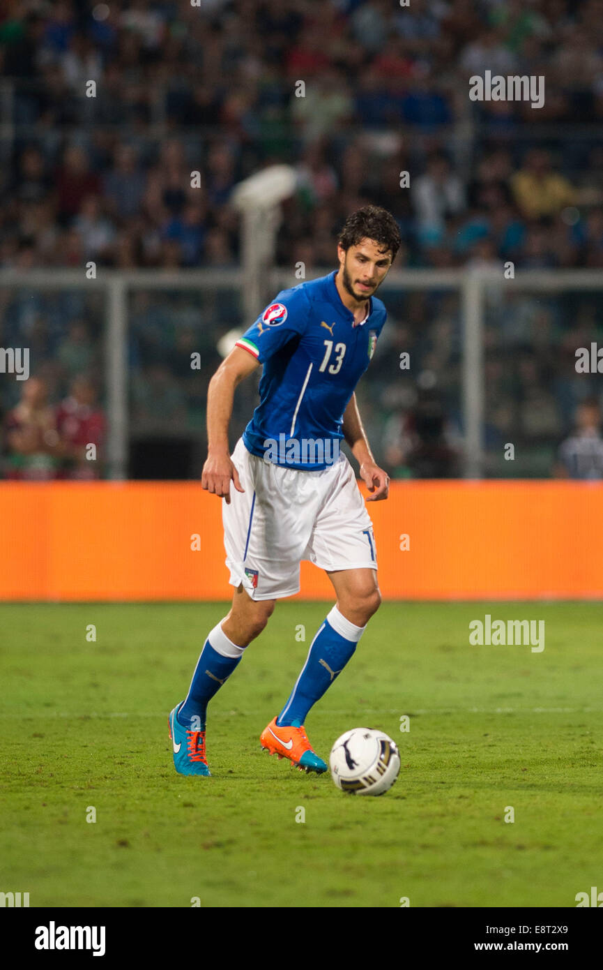 Palermo, Italy. 10th Oct, 2014. Andrea Ranocchia (ITA) Football/Soccer ...
