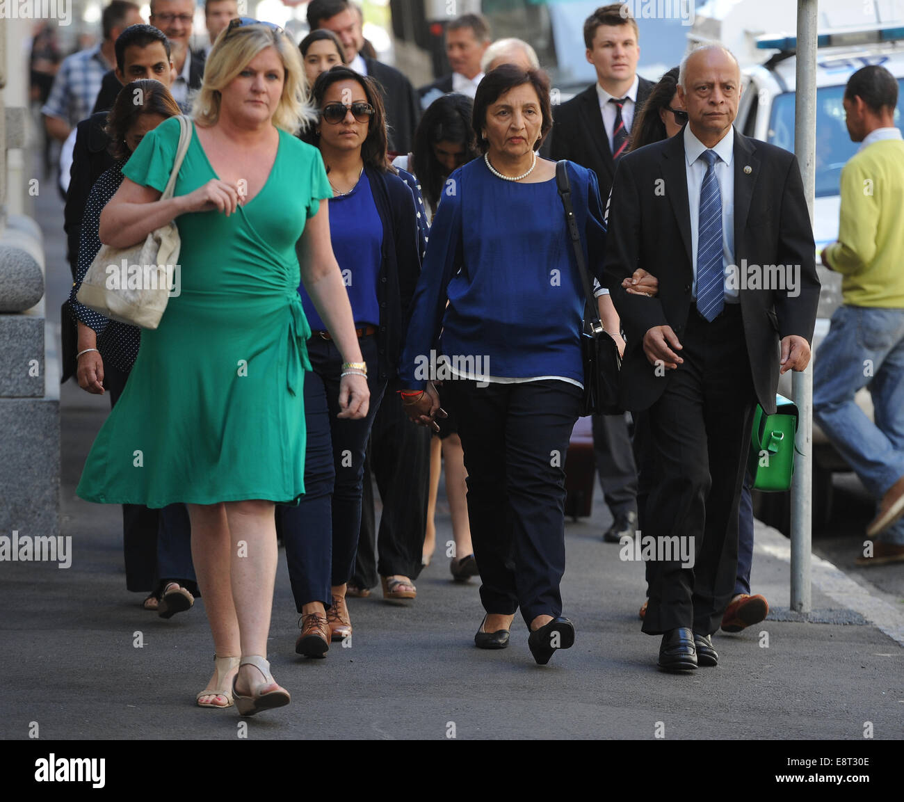 Cape Town, South Africa. 14th Oct, 2014. Prakash and Snila Dewani ...