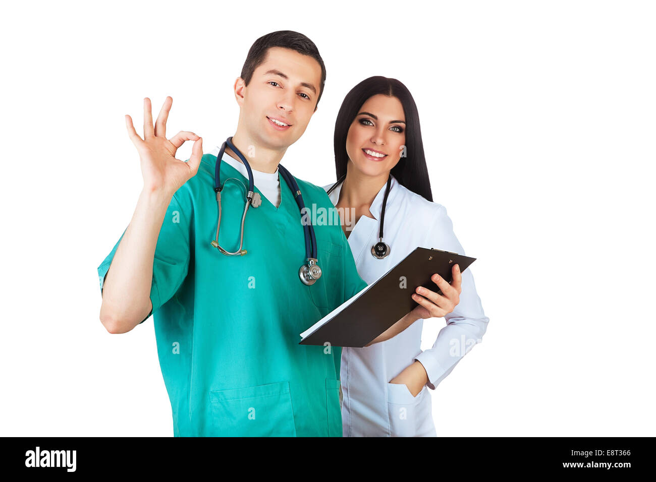 professional doctors say it's alright on white background Stock Photo ...