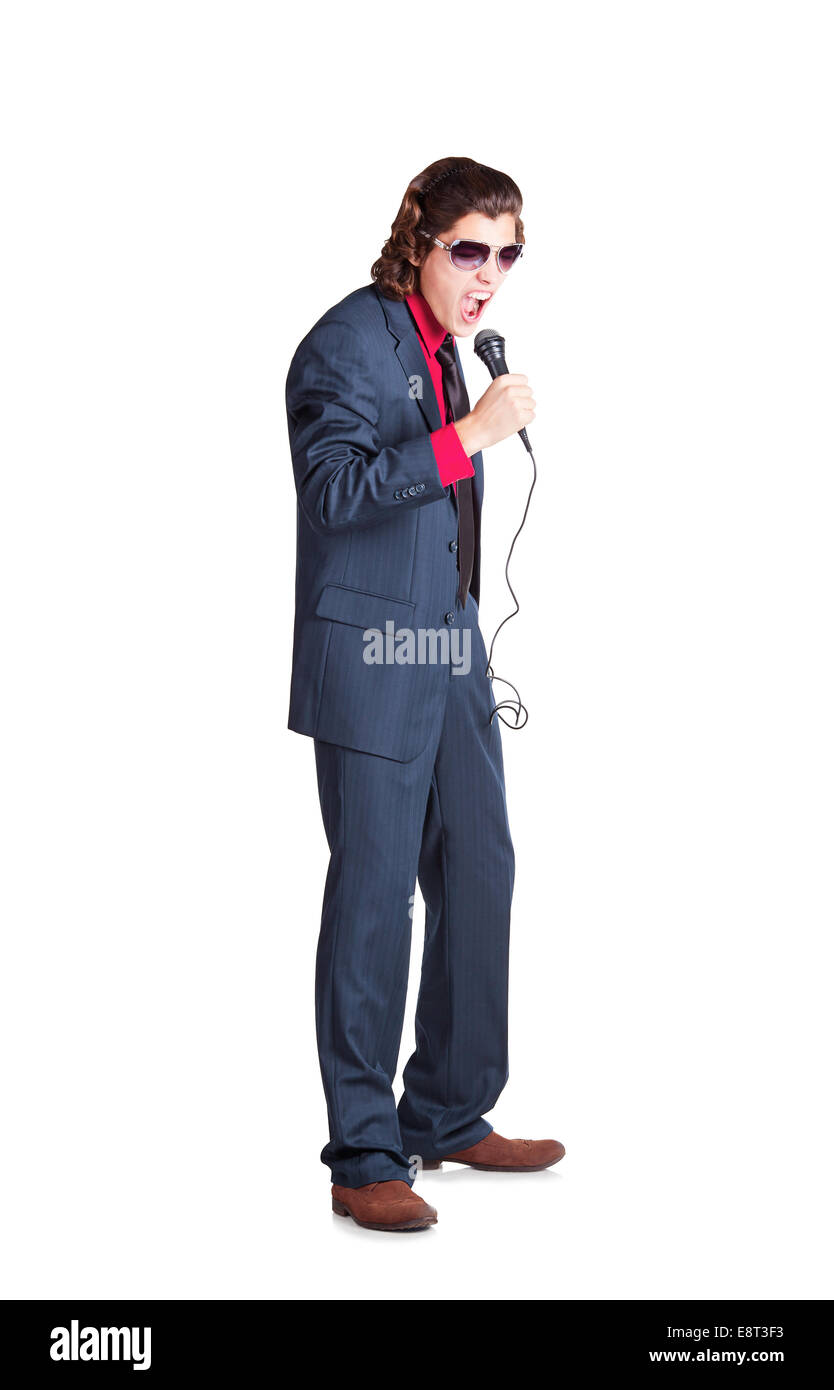 Singer with glasses Cut Out Stock Images & Pictures - Alamy