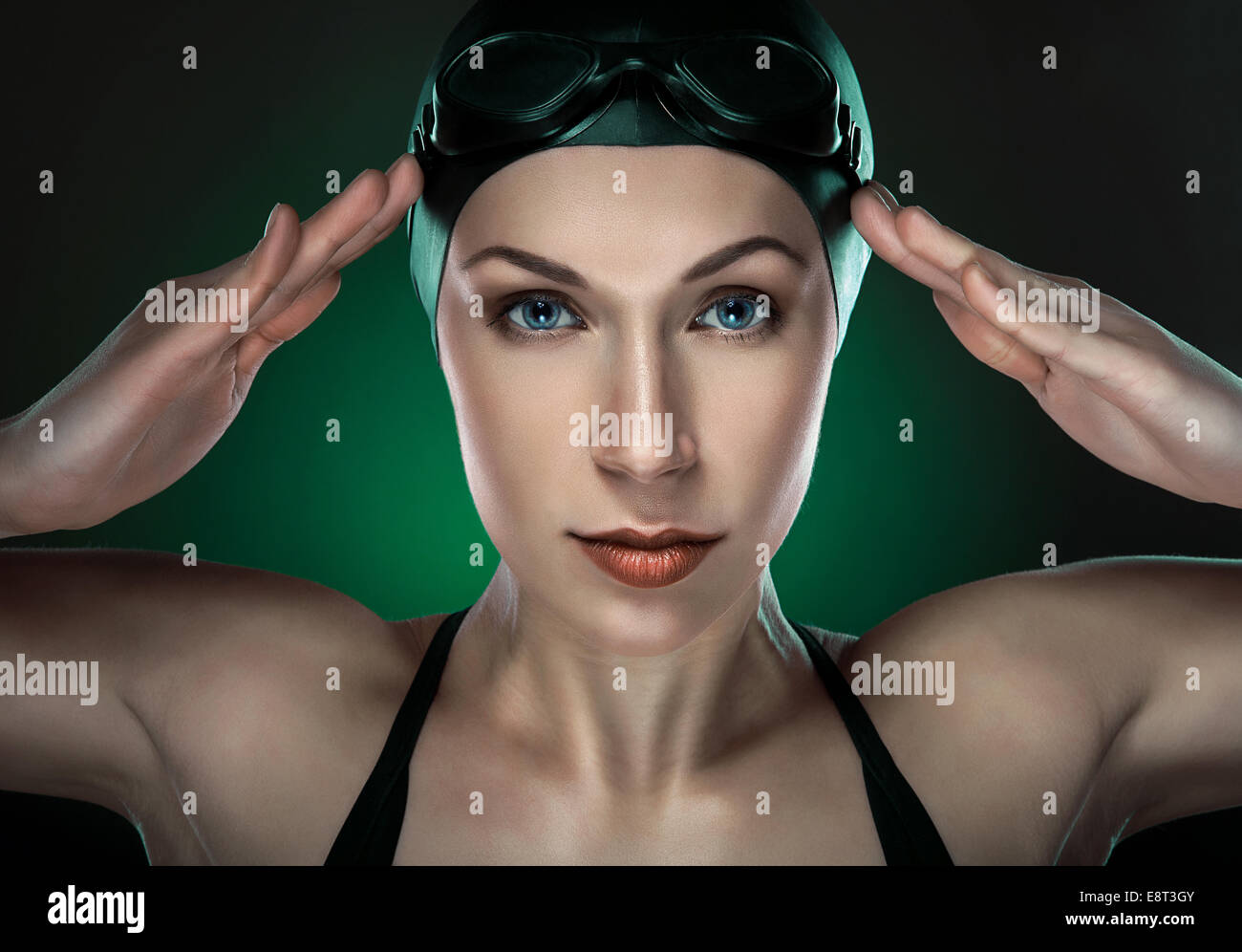 Female Swimmer Winning Race High Resolution Stock Photography and ...