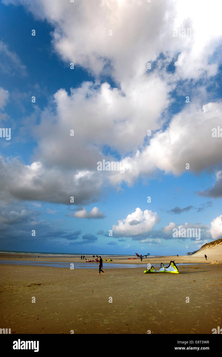 wissant beach normandy france Stock Photo - Alamy