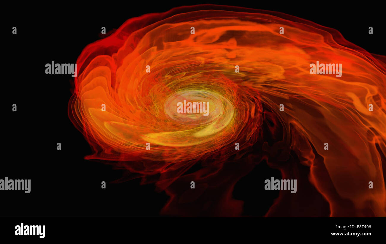 Simulation frames depicting a neutron star merger, a key astrophysical ...