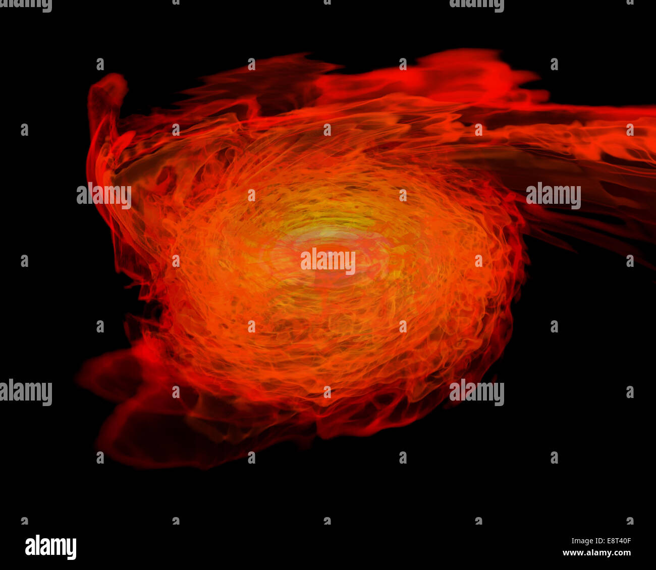 Neutron Stars Rip Each Other Apart to Form Black Hole Stock Photo - Alamy