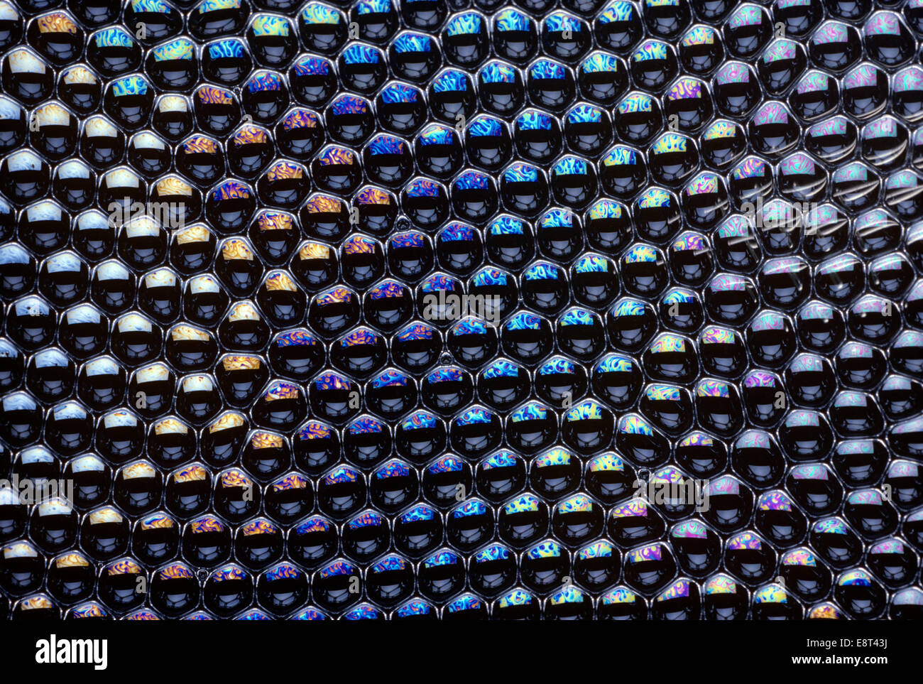 SYMBOLIC PATTERN OF COLORFUL SAME SIZE SOAP BUBBLES Stock Photo - Alamy