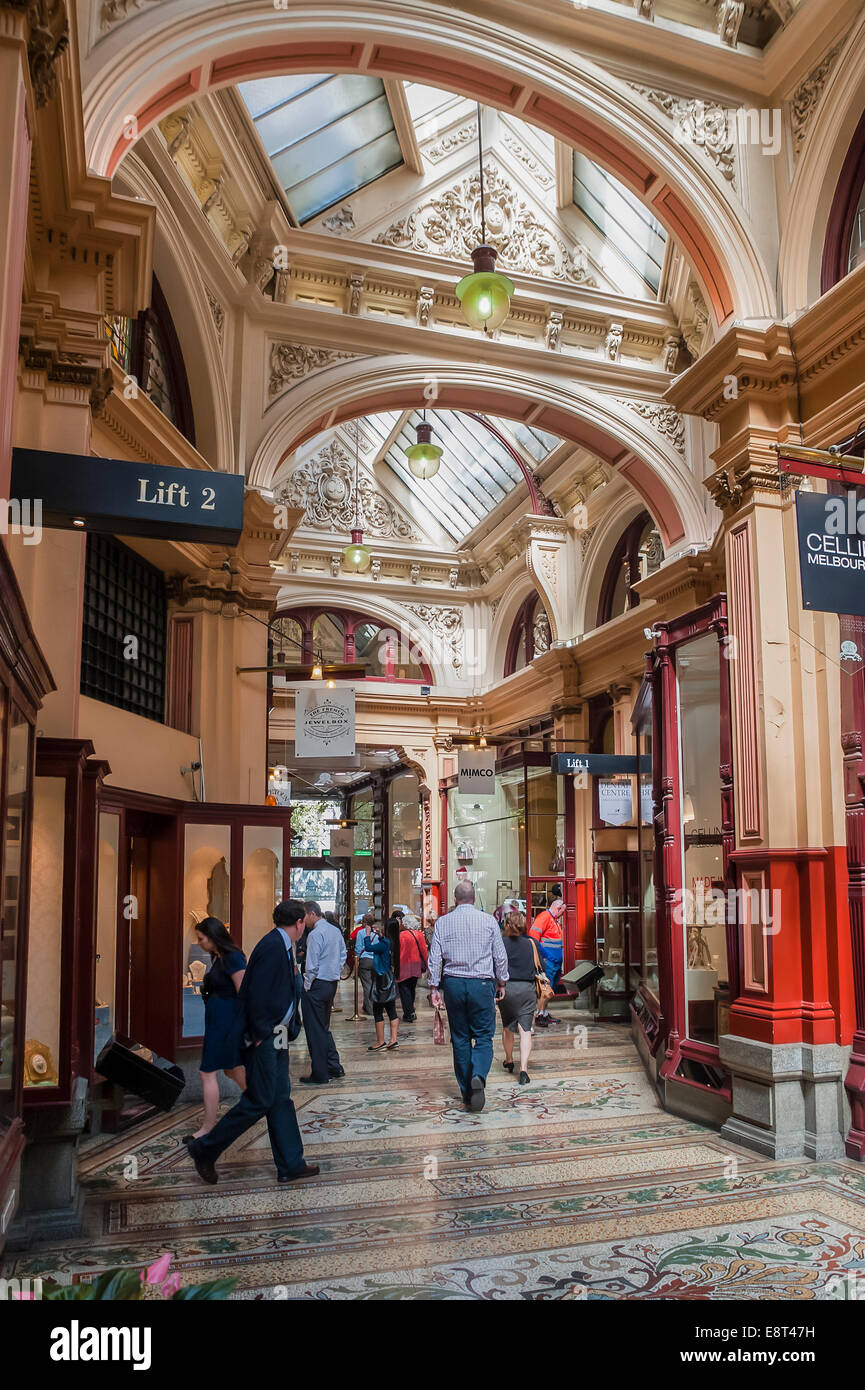 The ornate Block Arcade in downtown Melbourne Australia Stock Photo - Alamy