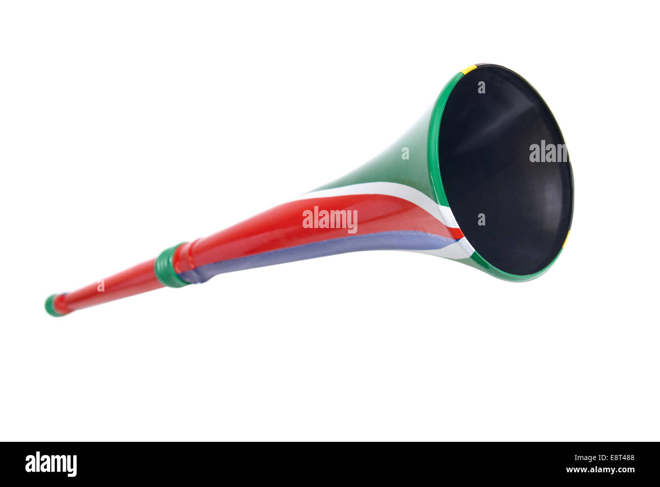 South African Vuvuzela isolated on white background Stock Photo - Alamy