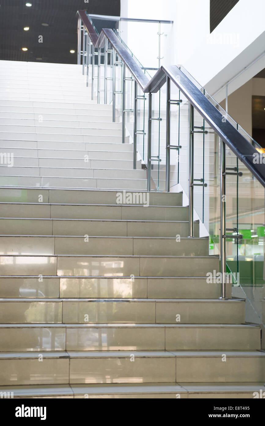 Modern building interior. Staircase in the mall Stock Photo - Alamy