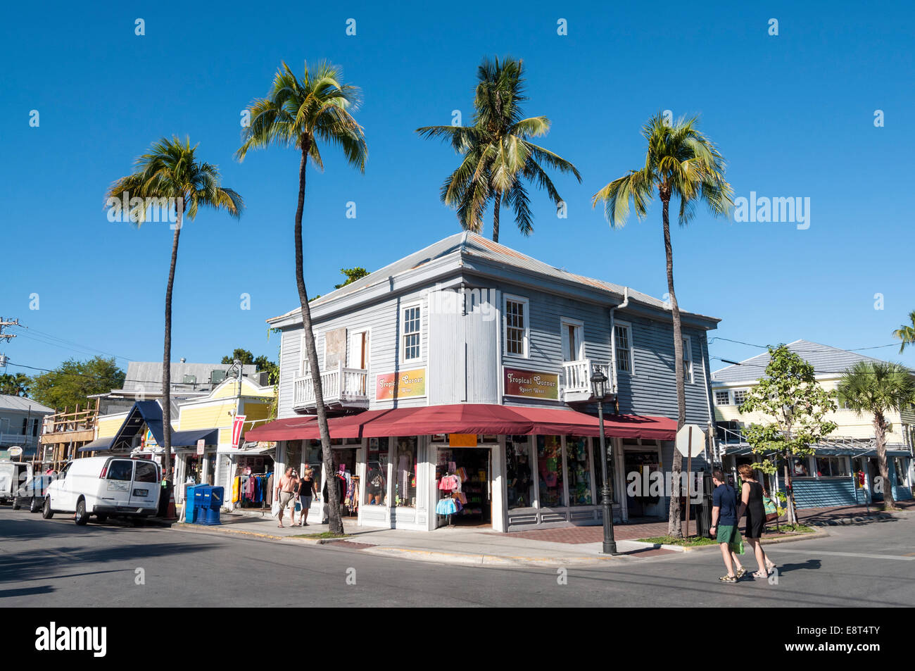 Boutique in a traditional wooden house in Key West, Florida Stock Photo ...