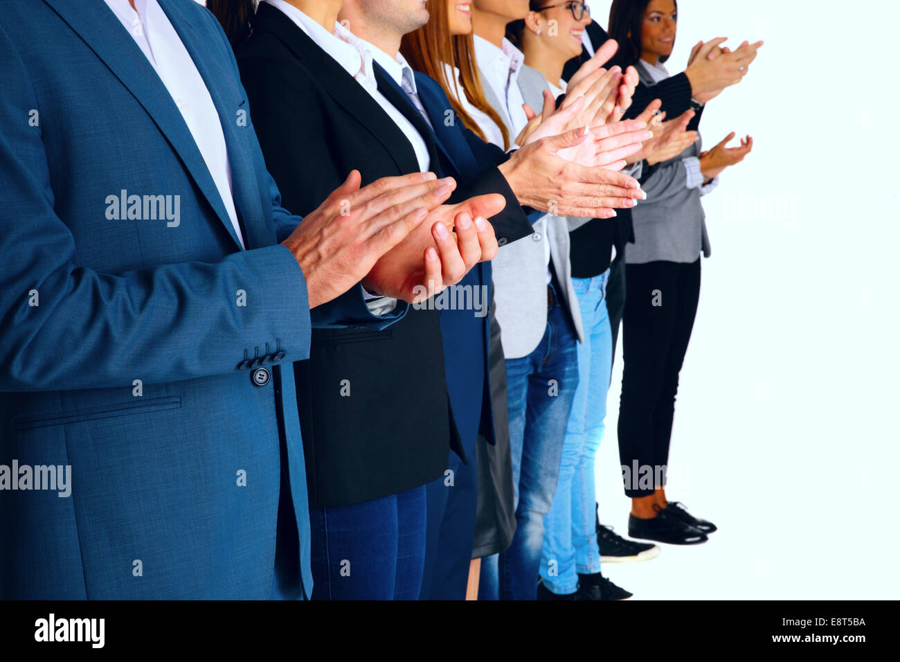 Group business people applauding hi-res stock photography and images ...