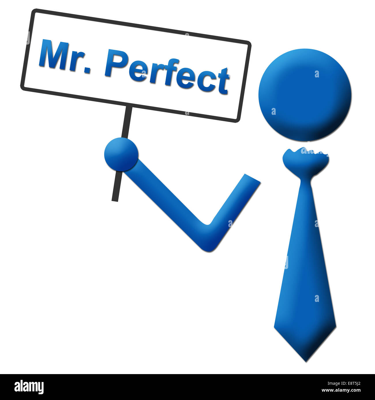 Mr Perfect Signboard Blue Stock Photo - Alamy