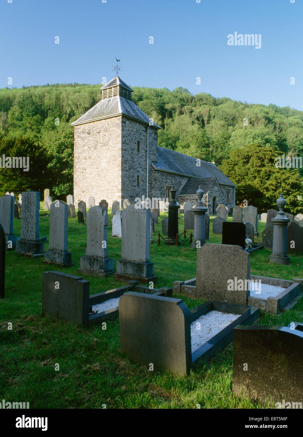 St Melangell's C12th church, Cwm Pennant, Powys, Mid Wales, built on ...