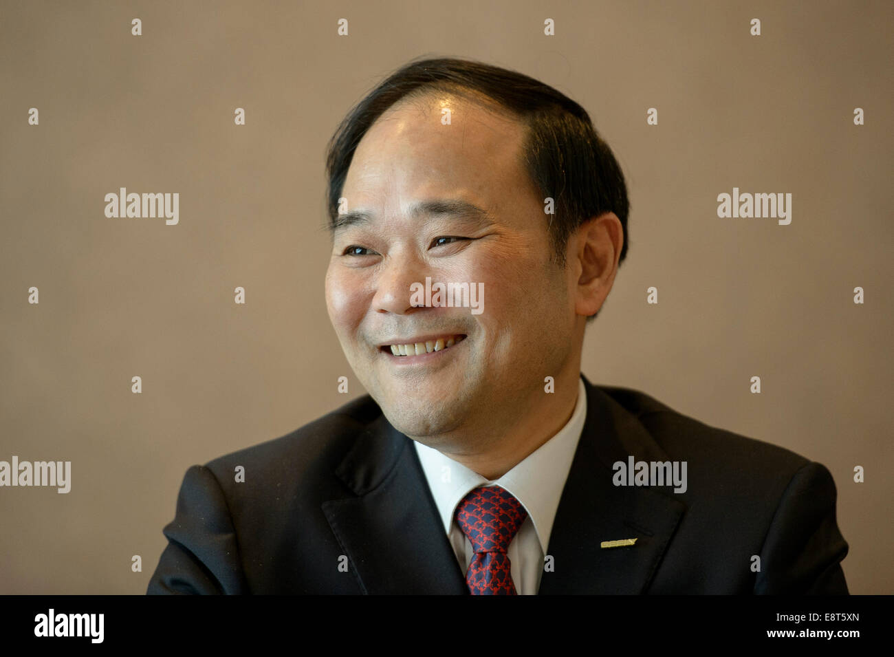 Li Shufu chairman of Geely and Volvo is giving the interview in ...