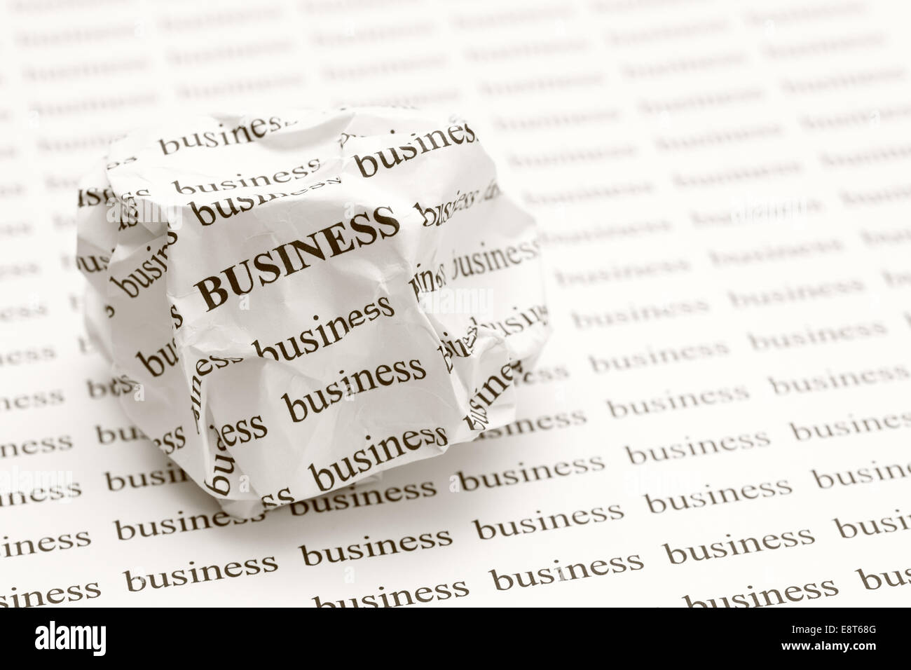 Crumpled paper ball words hi-res stock photography and images - Alamy