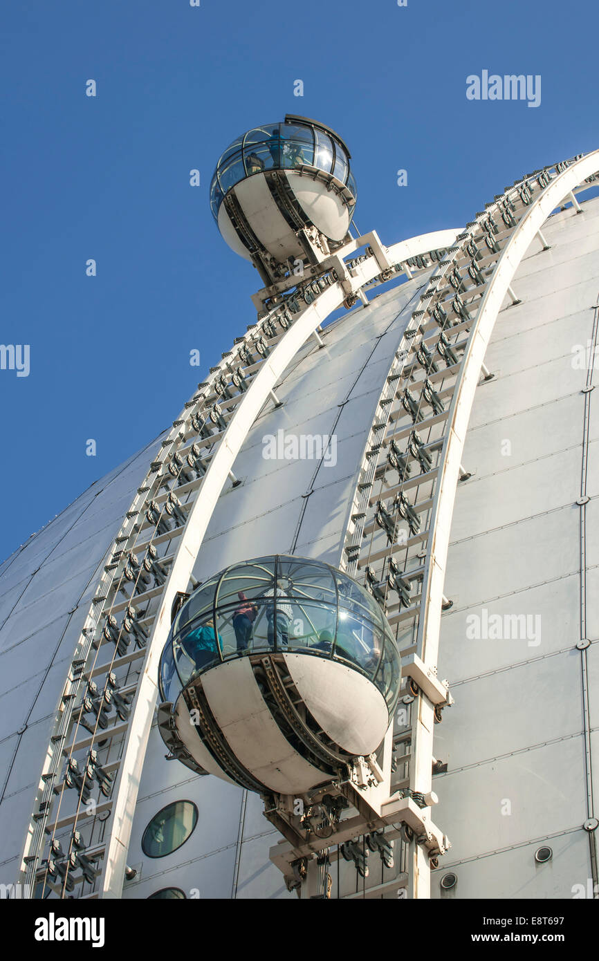 Sky View view cabins on the dome of the event arena Ericsson Globe, the ...